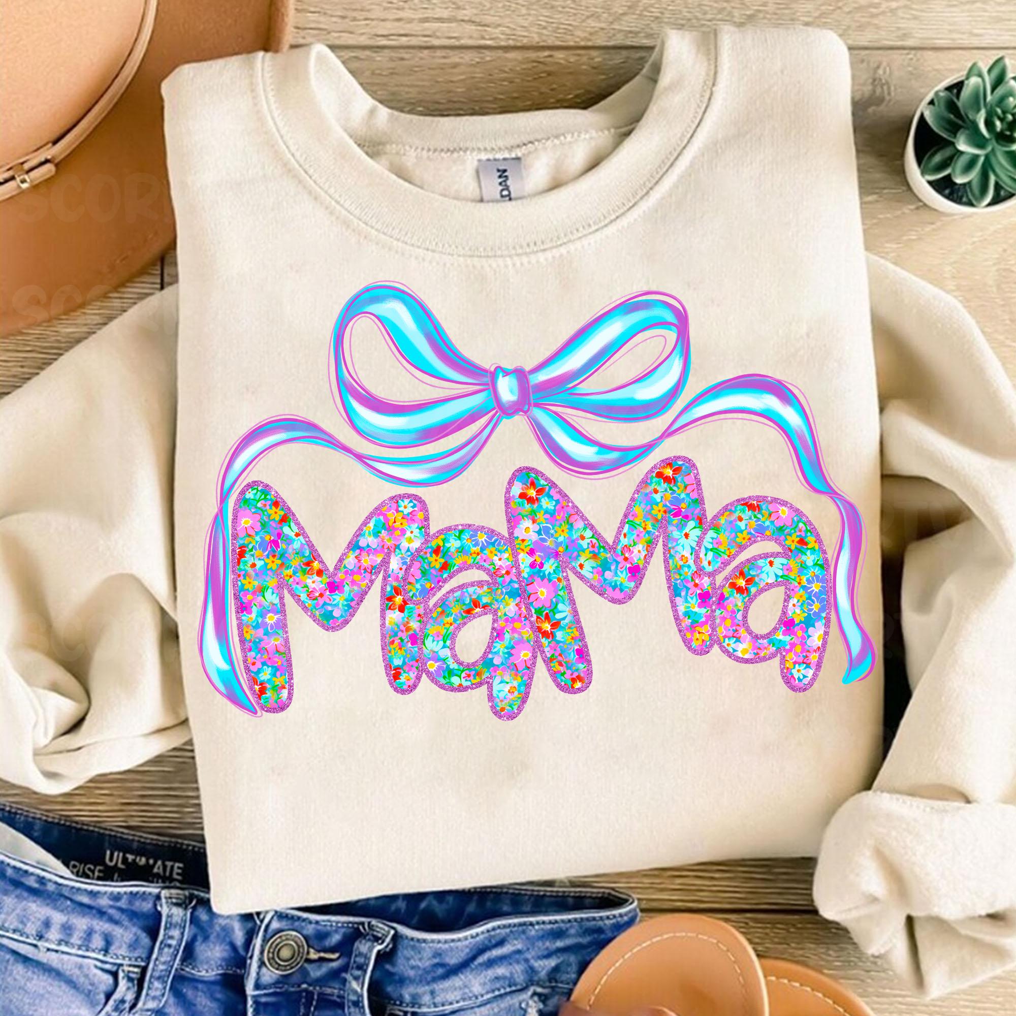 Preppy Mama Flower Png Bundle, Brushstroke Mama Coquette Png, Preppy ...