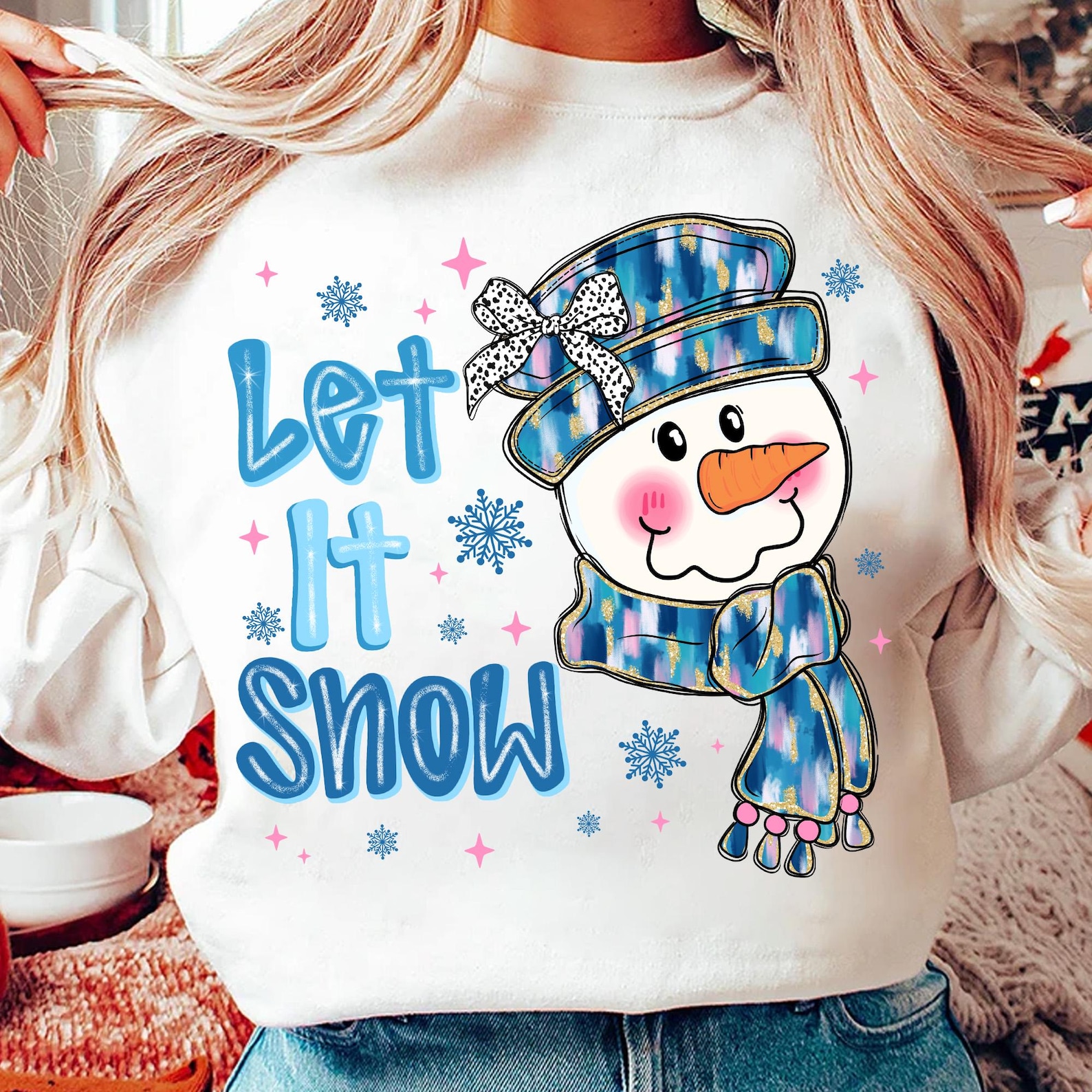 Let It Snow Png, Christmas Png, Coquette Winter Snowman Png, Snowman ...