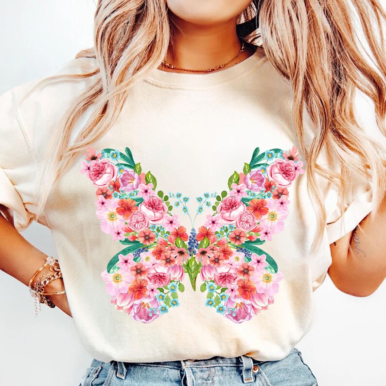 Watercolor Floral Butterfly Png, Floral Easter Butterfly Png, Easter ...