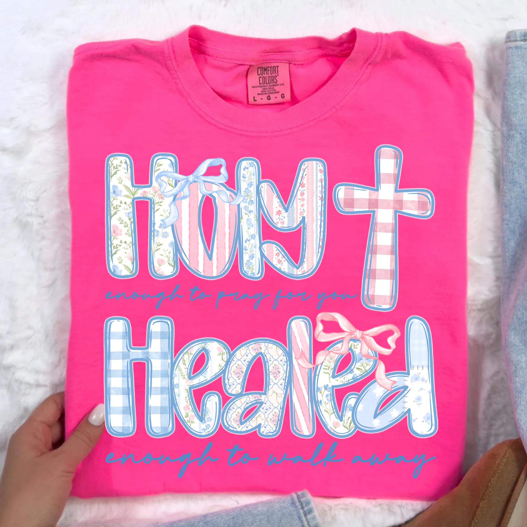 Preppy Holy Healed Png, Christian Png, Floral Faith Png, Bible Verse ...