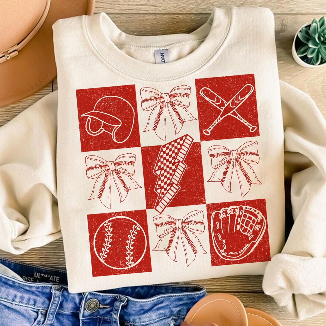 Retro Checkered Baseball Coquette Png, Game Day Baseball Coquette Png ...