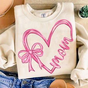Mom Heart Png, Retro Mama Png, Mother Coquette Bow Png, Mother’s Day ...
