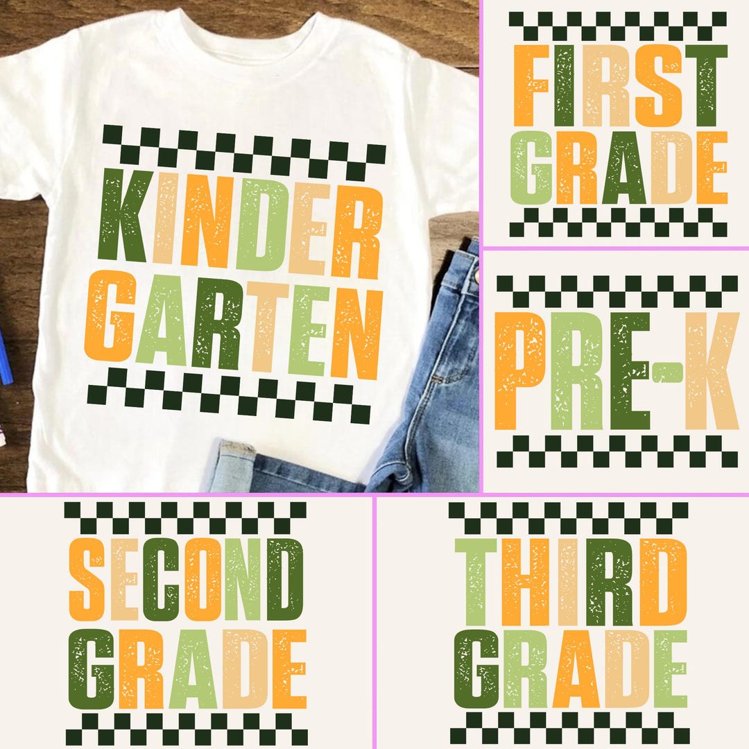 Back to School Bundle Png, Checkered Teacher First Day of School Png ...