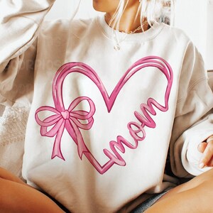 Mom Heart Png, Retro Mama Png, Mother Coquette Bow Png, Mother’s Day ...