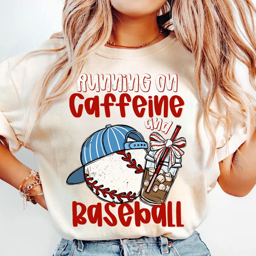 Running on Caffeine and Baseball Png, Baseball Coquette Png, Coffee Png ...