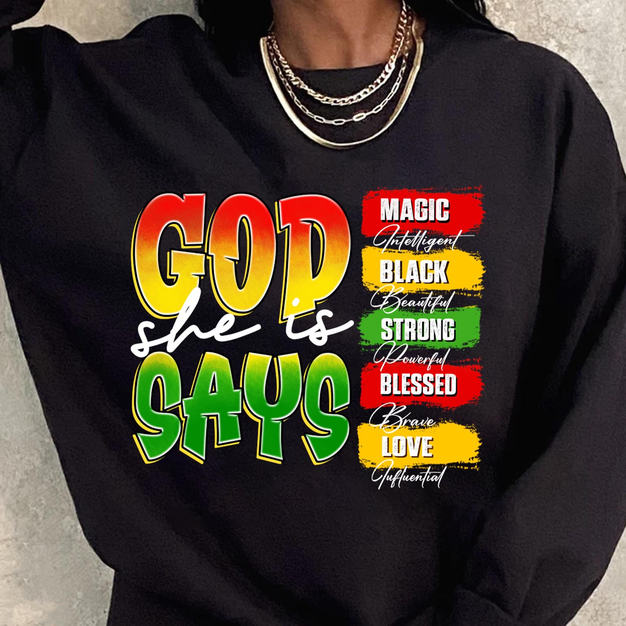God Say She is Png, Juneteenth Png, Juneteenth Graffiti Png, Black ...
