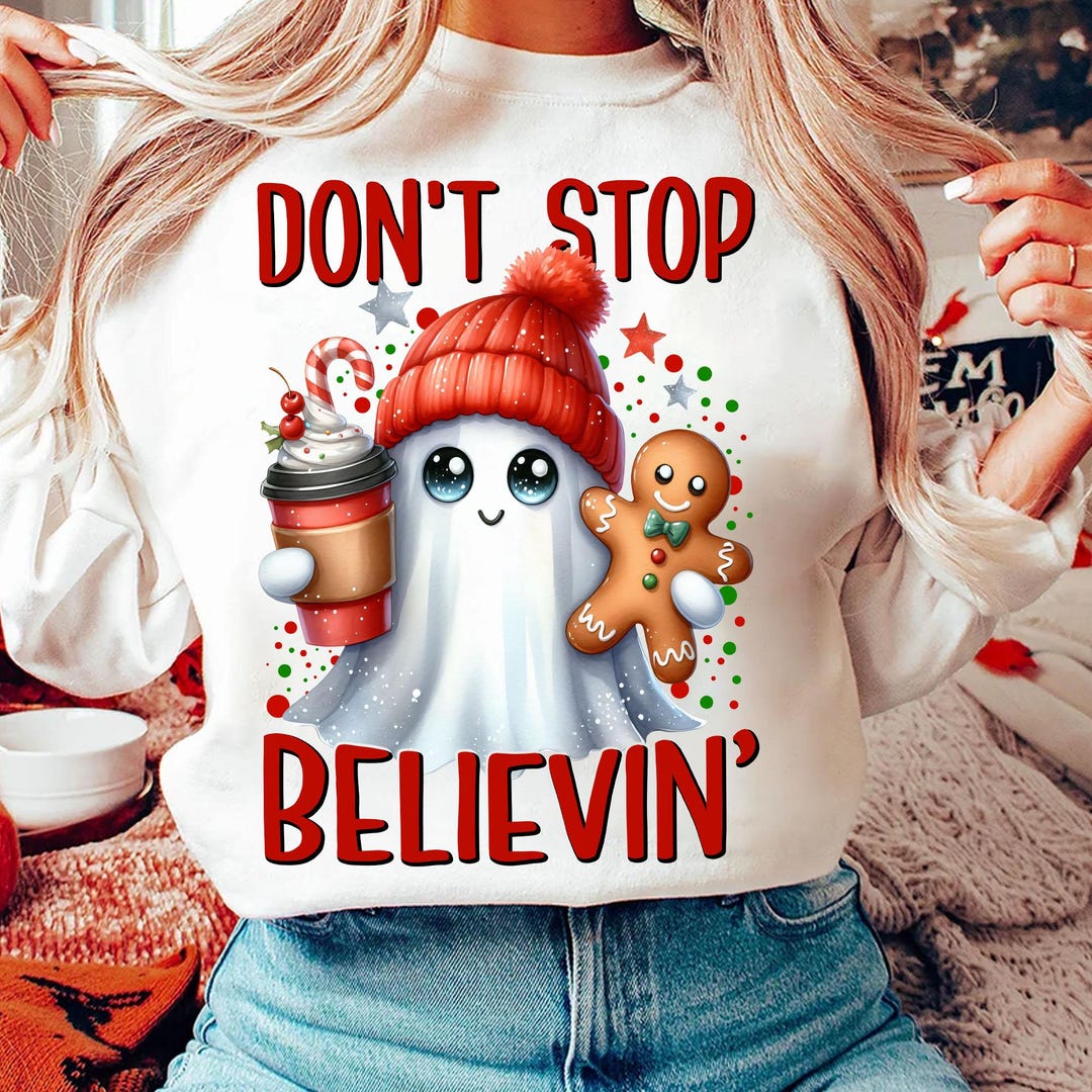 Boojee Ghost Christmas Png, Christmas Png, Dont Stop Believin Png, Cute ...