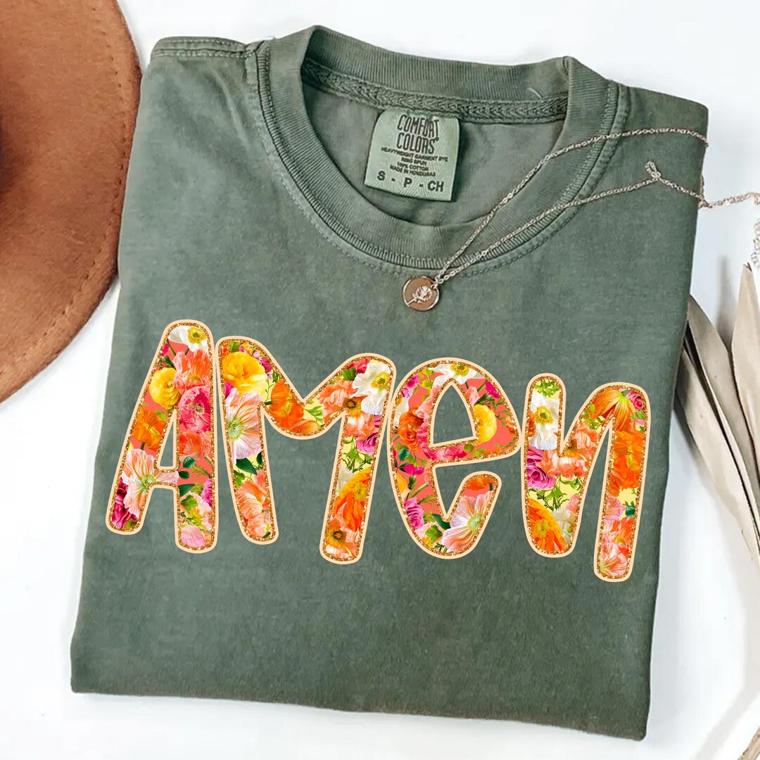 Floral Amen Png, Retro Amen Png, Preppy Easter Png, Amen Png, Happy ...