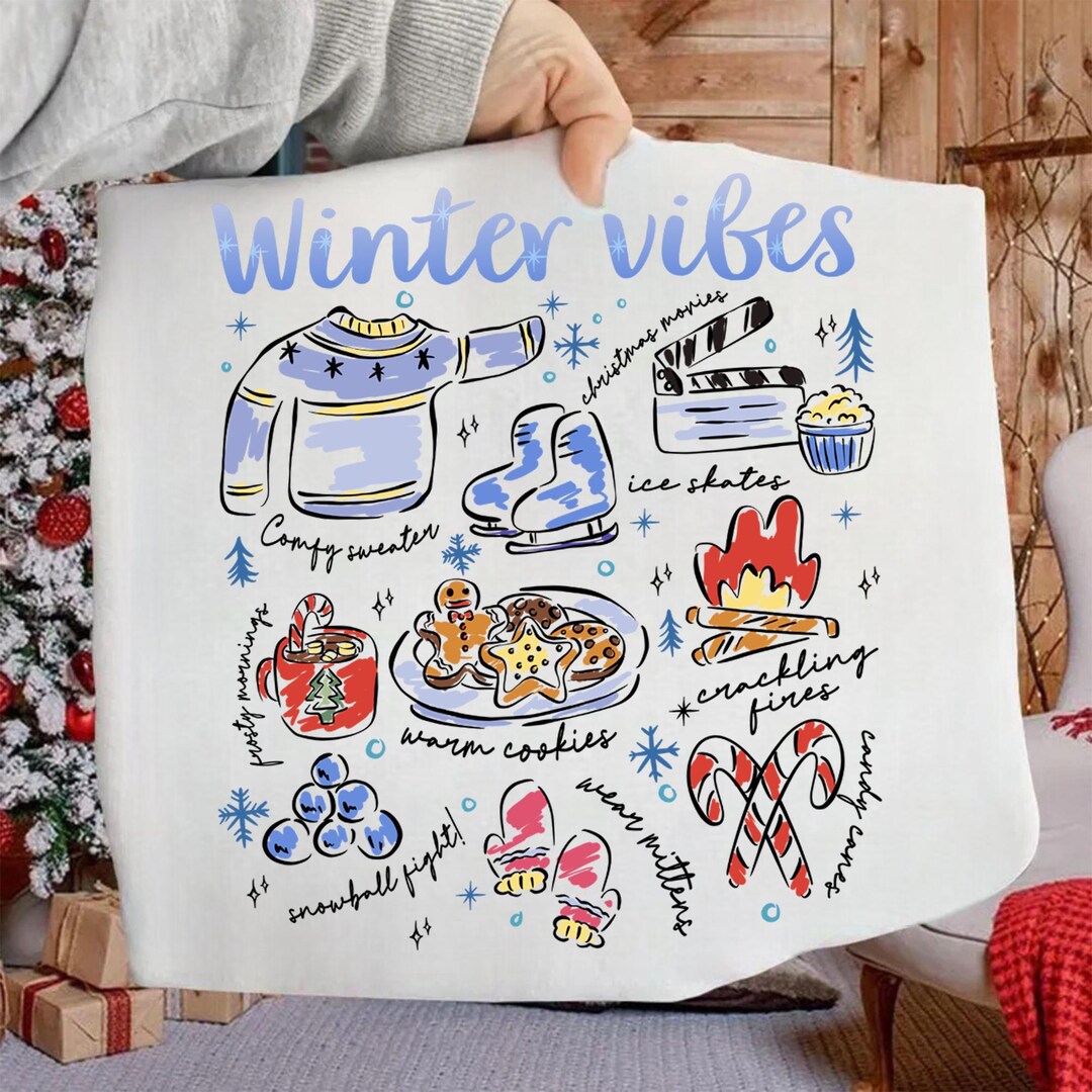 Winter Vibes Sublimation Png, Trend Design Png, Christmas Design Png ...