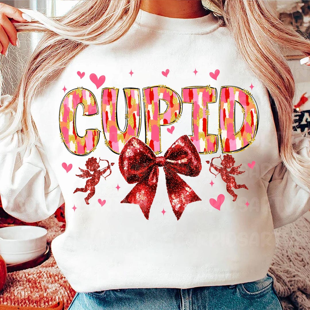 Colorful Glitter Cupid Valentines Day Png, Valentines Day Png ...