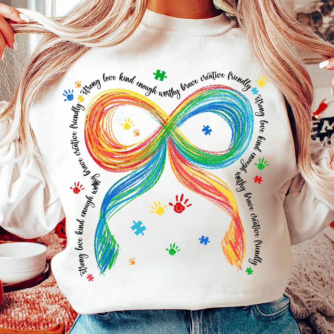 Autism Awareness Bow PNG, Hand Drawn Design (digital Download) - Etsy