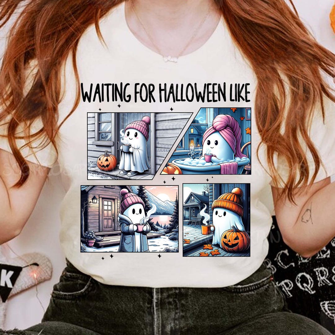 Waiting for Halloween Like Png, Cute Ghost Png, Chilling Halloween Png ...