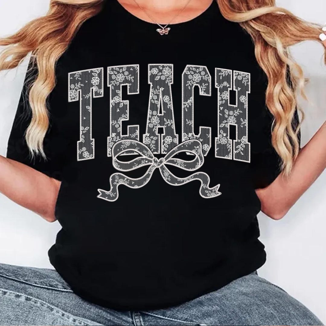 Lace Coquette Teach Png, Teacher Coquette Png, Lace Teacher PNG ...