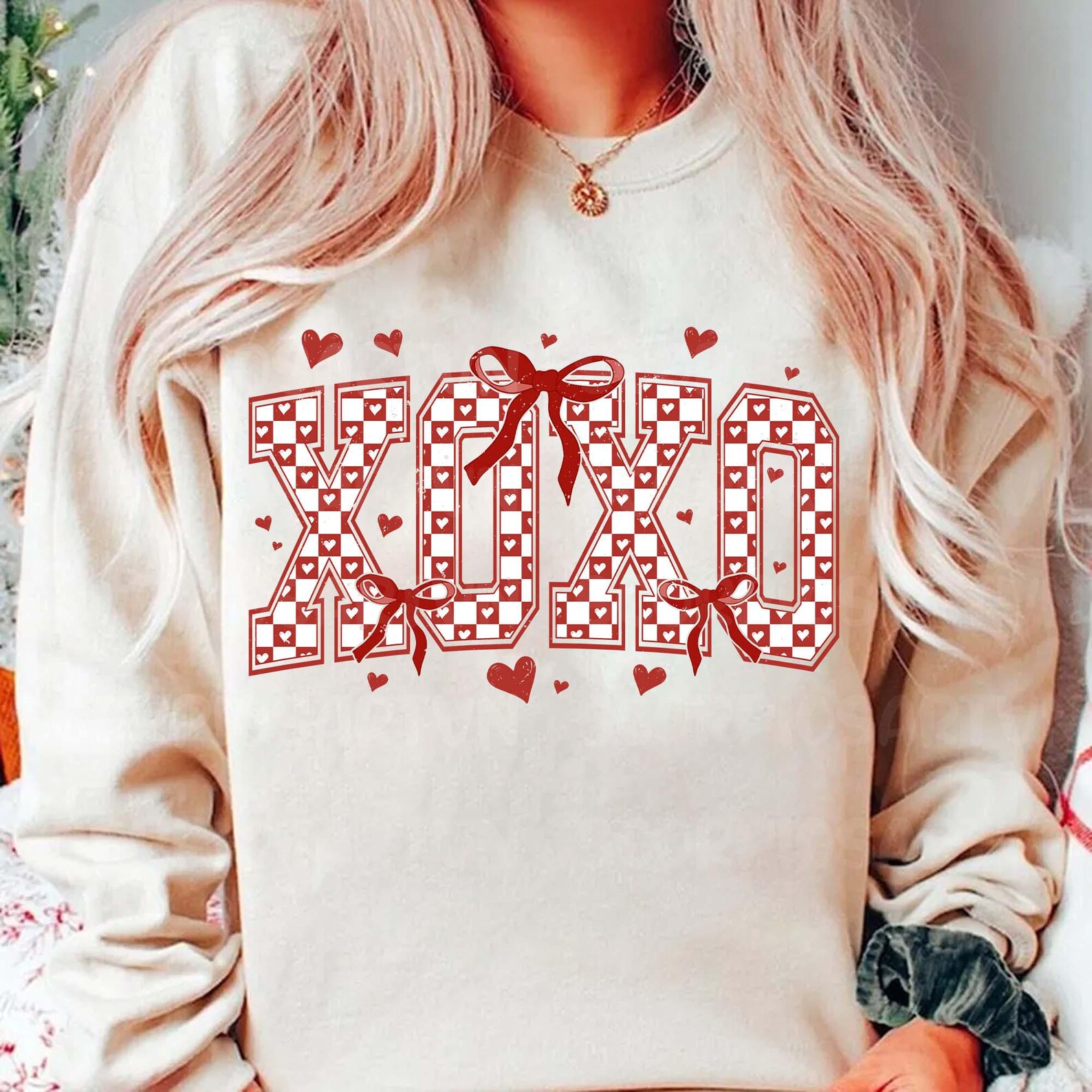 XOXO Checkered Varsity PNG, Retro Valentine Design (digital Download ...