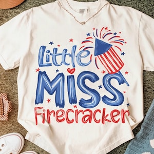 Little Miss Firecracker Png, 4th July Png Kids Toddler, Little Mister ...