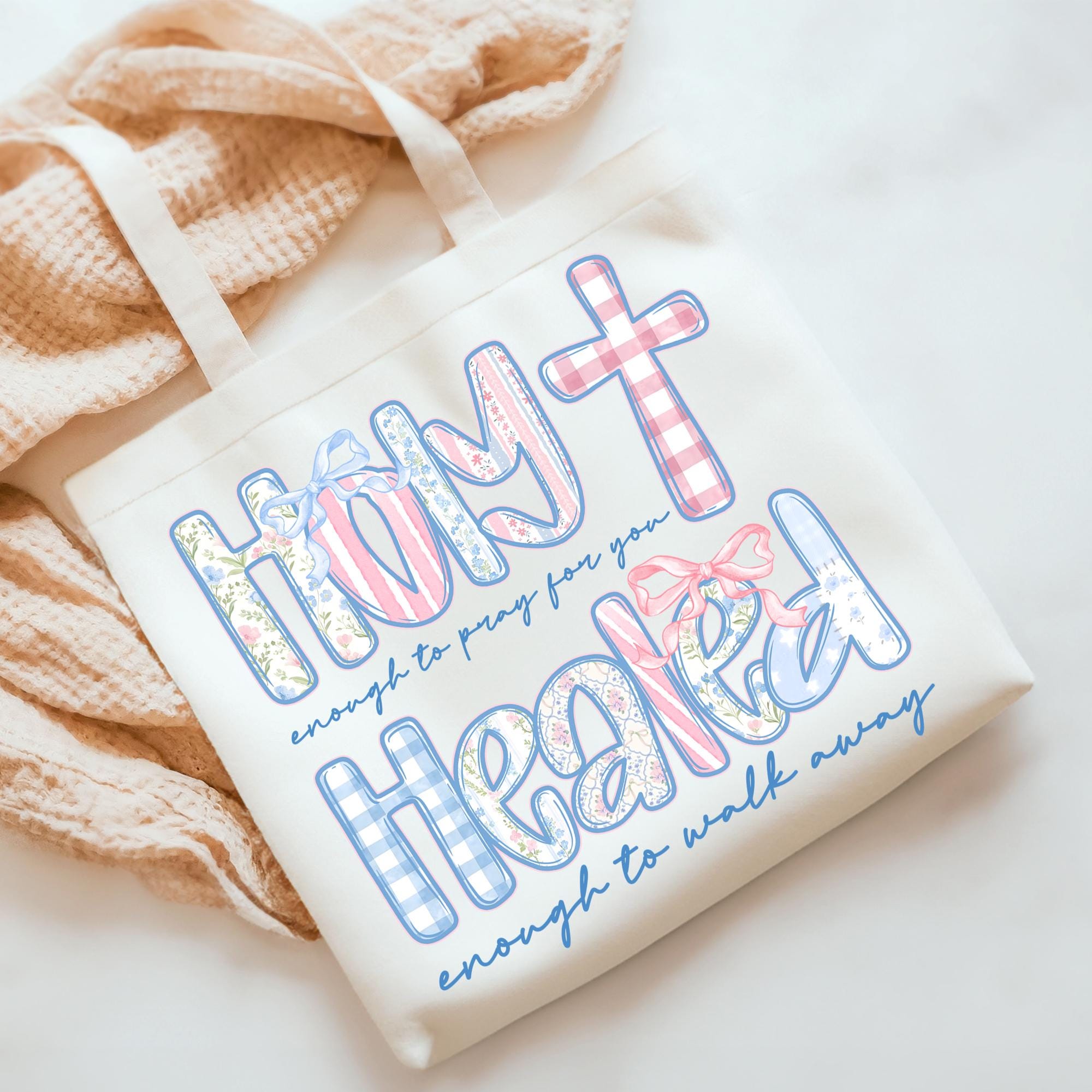 Preppy Holy Healed Png, Christian Png, Floral Faith Png, Bible Verse ...