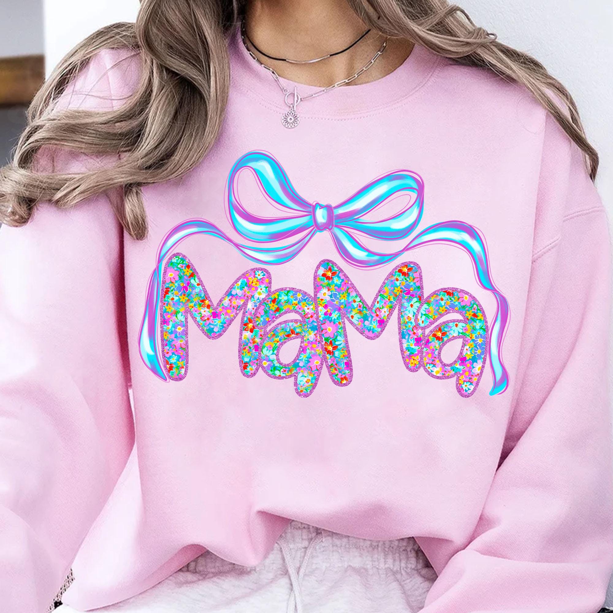 Preppy Mama Flower Png Bundle, Brushstroke Mama Coquette Png, Preppy ...