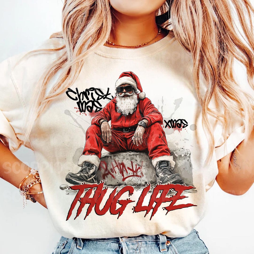 Thug Life Christmas Png, Christmas Png, Santa Claus Png, Funny ...