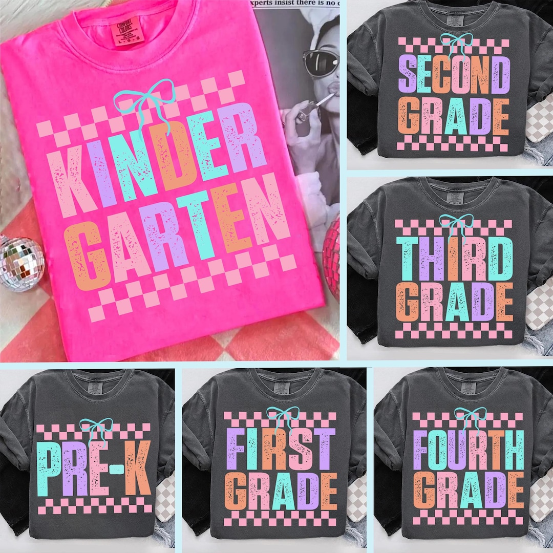 Back to School Bundle Png, Checkered Teacher First Day of School Png ...