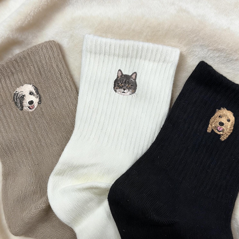 Embroidered Socks Fish - Etsy