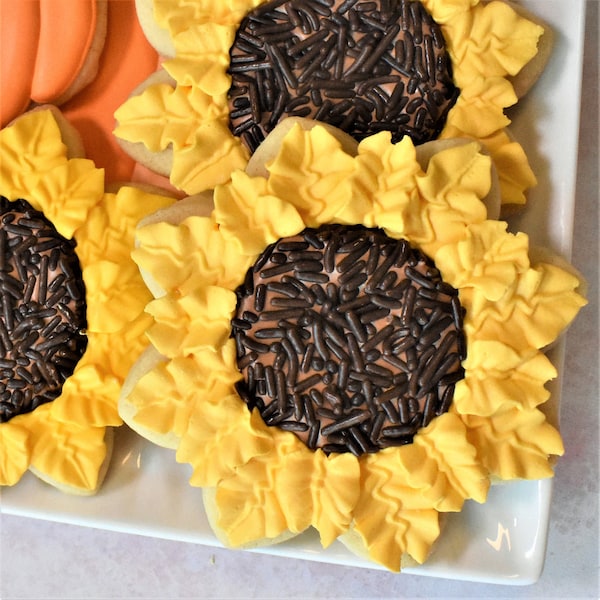 Sunflower Cookie - Etsy