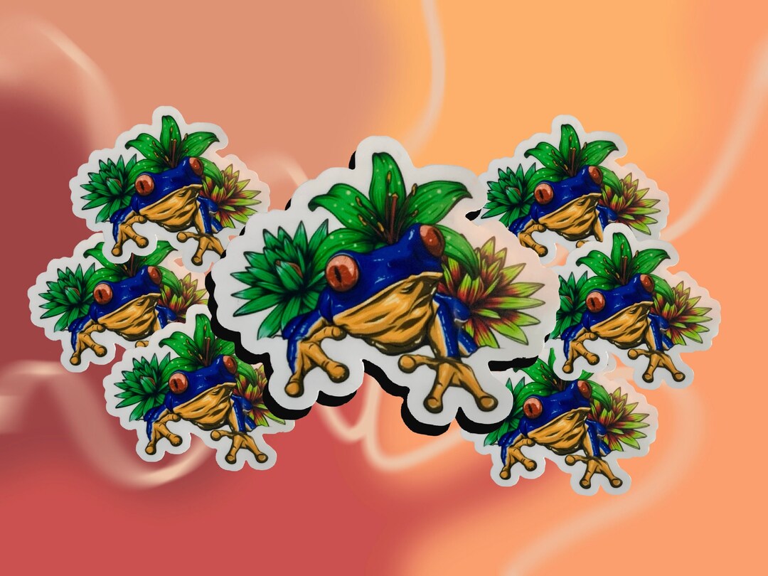 Colorful Island Coqui Frog Sticker - Etsy