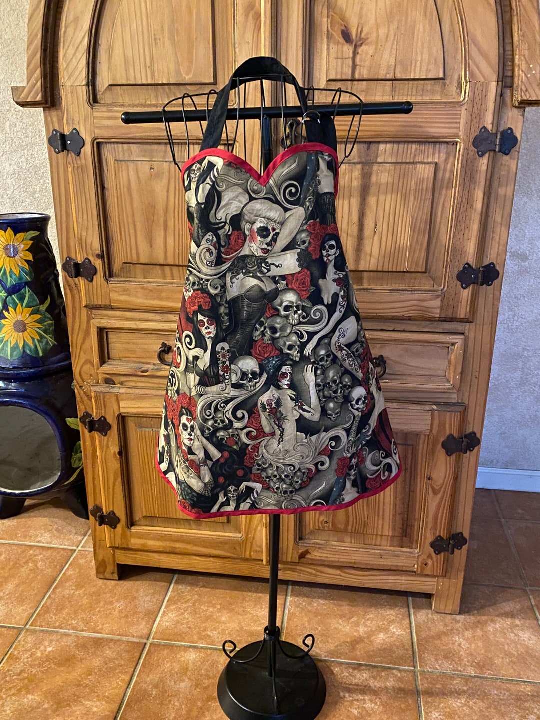 Day of the Dead Apron - Etsy