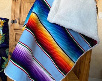 Handmade Crochet Mexican Serape, Style, Baby Blanket, Throw, Warm Cozy ...