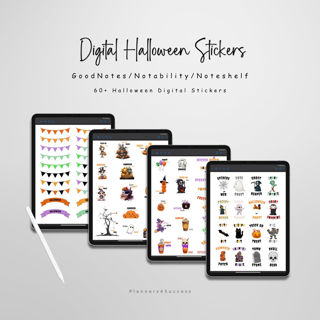Halloween Digital Stickers Halloween Clipart Digital - Etsy