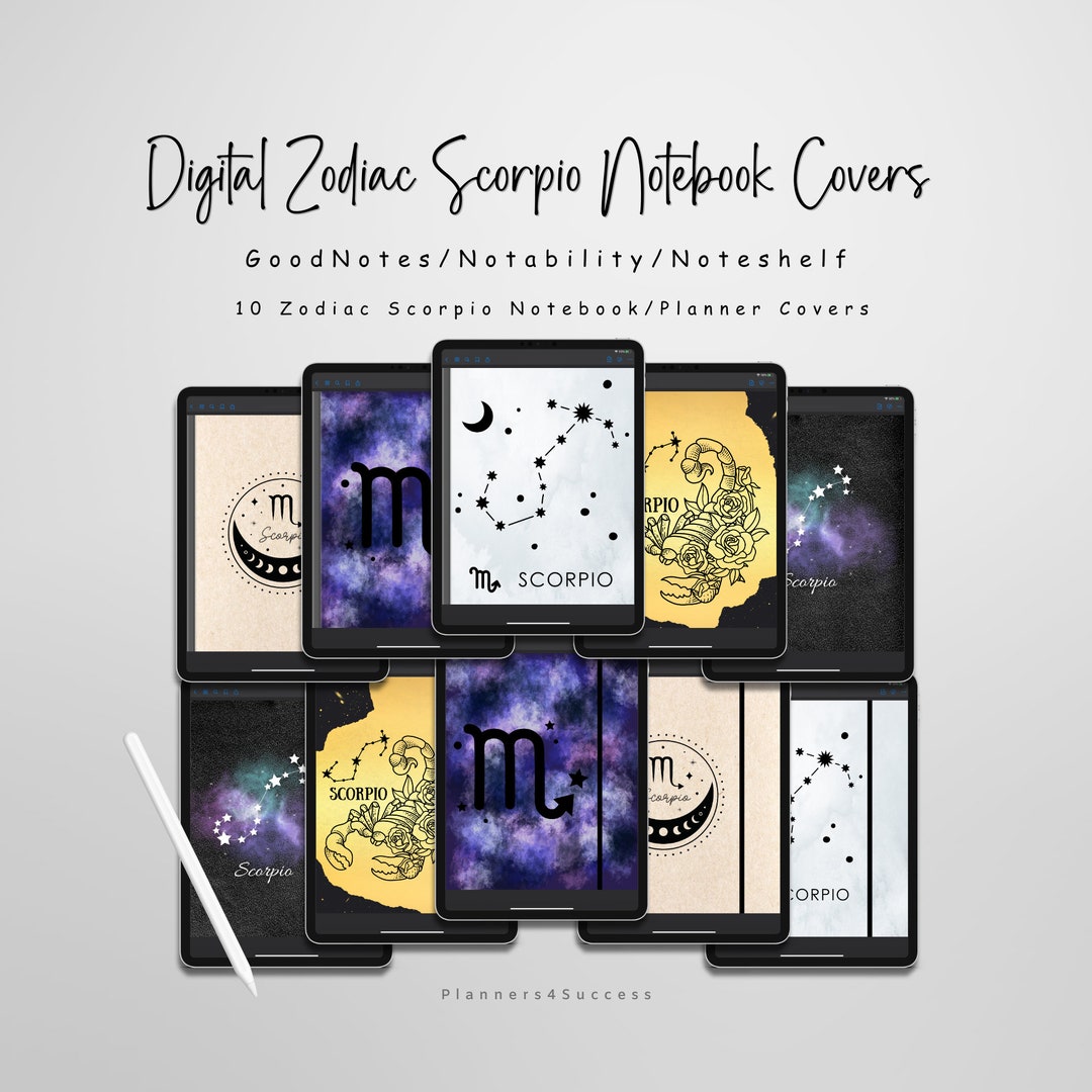 10 Digital Scorpio Notebook Covers Zodiac Covers Space - Etsy