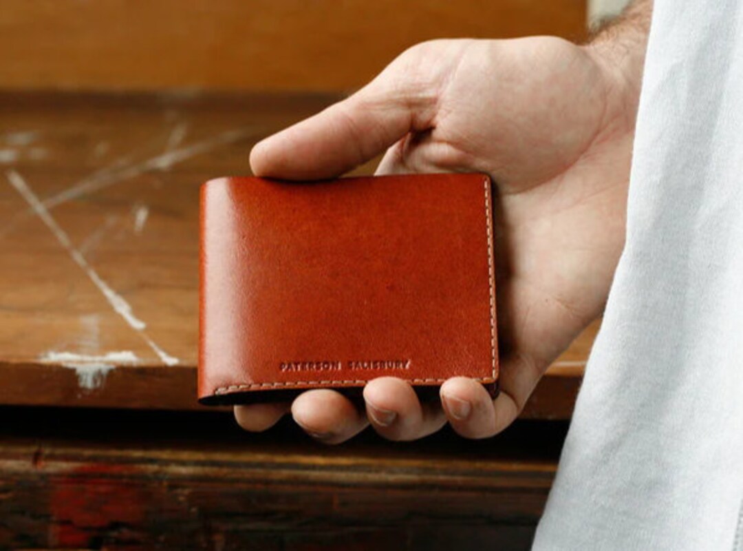 Kangaroo Leather Slim Wallet, Minimalist, Australian, Sustainable, Tan ...