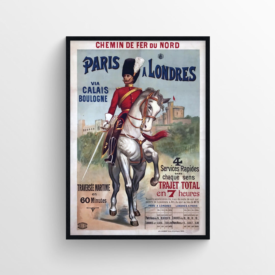 Paris A Londres 1895 Travel Poster / Paris Travel Poster / Londres ...