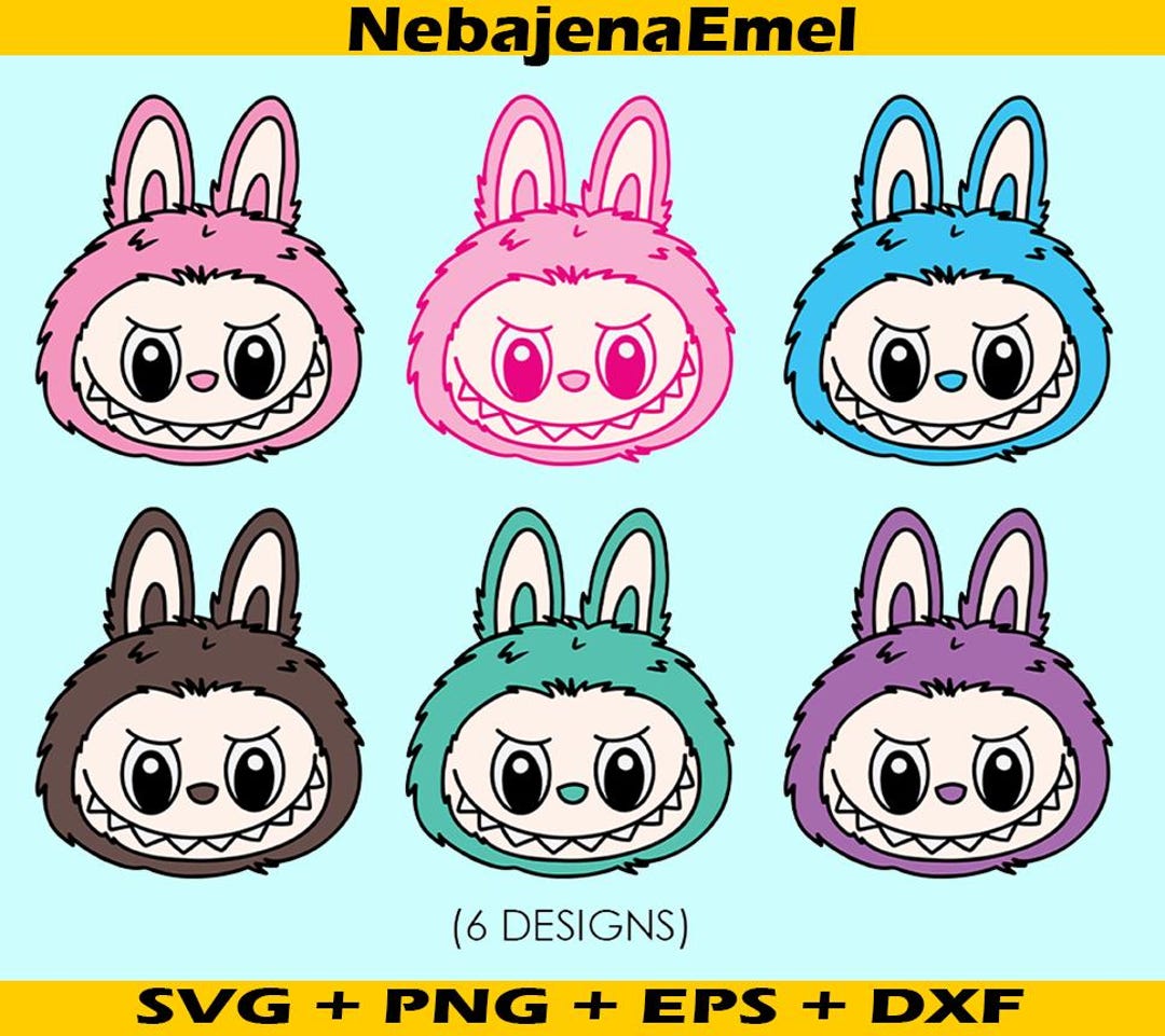 Bundle Labubu Face SVG, Labubu SVG, Labubu the Monster Svg, Cute Labubu ...