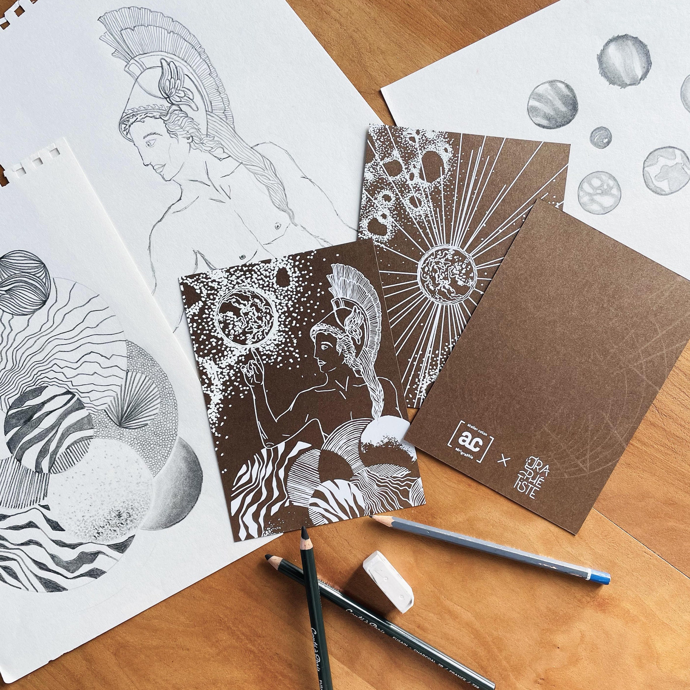 Constellation Poster, Phosphorescent Screen Print on FSC Bronze Paper ...