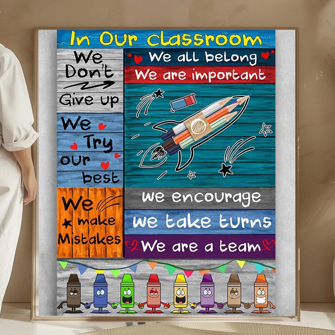 Classroom Poster in Our Classroom We Dont Give up We Try Our Best We ...