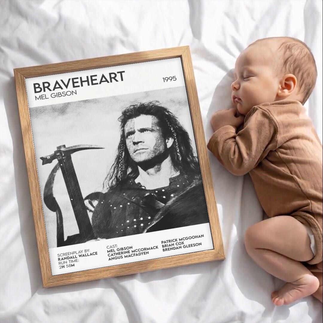 Braveheart Inspired Movie Poster Cinema Film Art Print Pencil Sketch ...