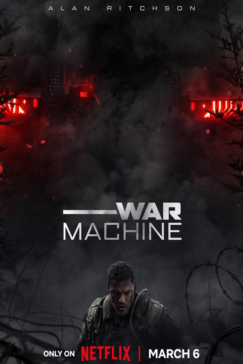 War Machine 2026 Movie Poster - Etsy