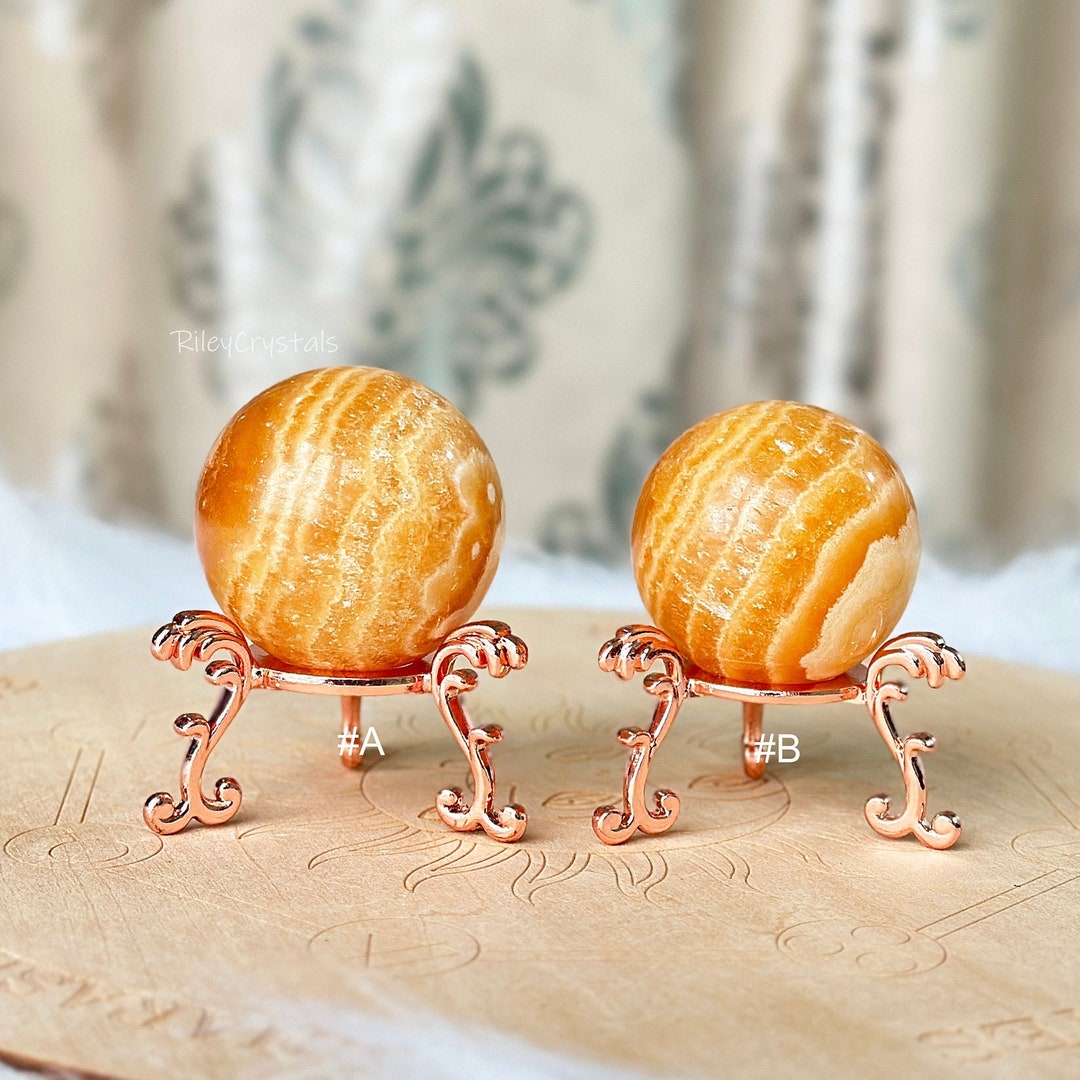 Natural Yellow Calcite Crystals Sphere Crystal Ball, Energy Stone ...