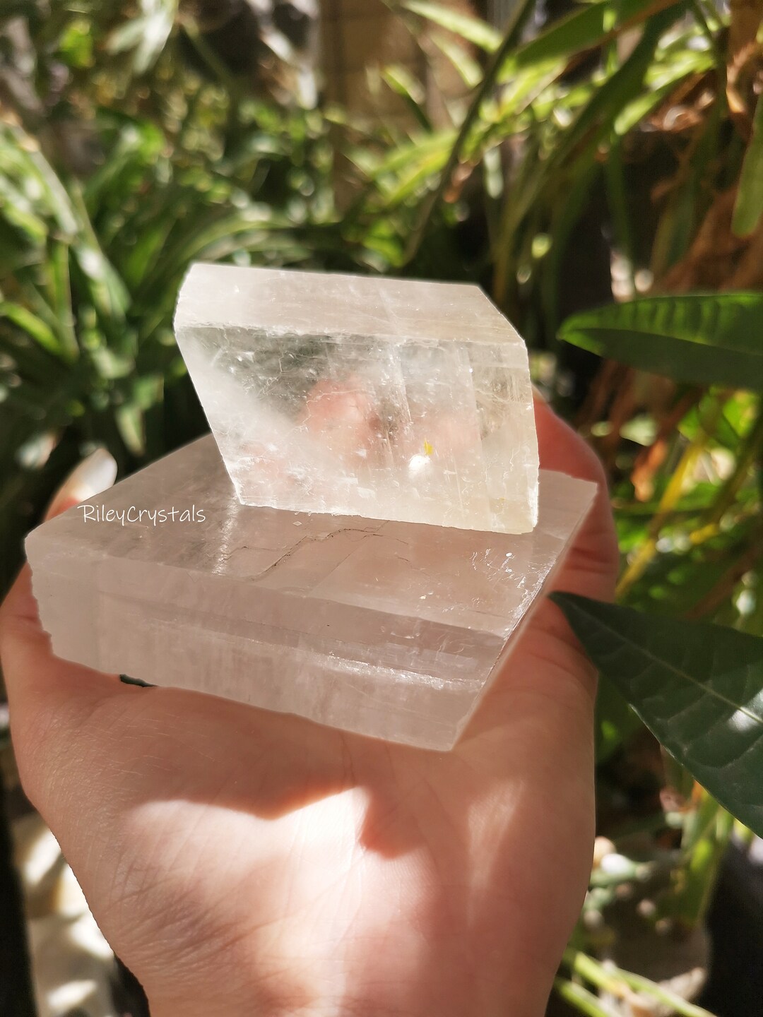 Clear Optical Iceland Spar, Raw Clear Optical Calcite, Rough Gemstone ...