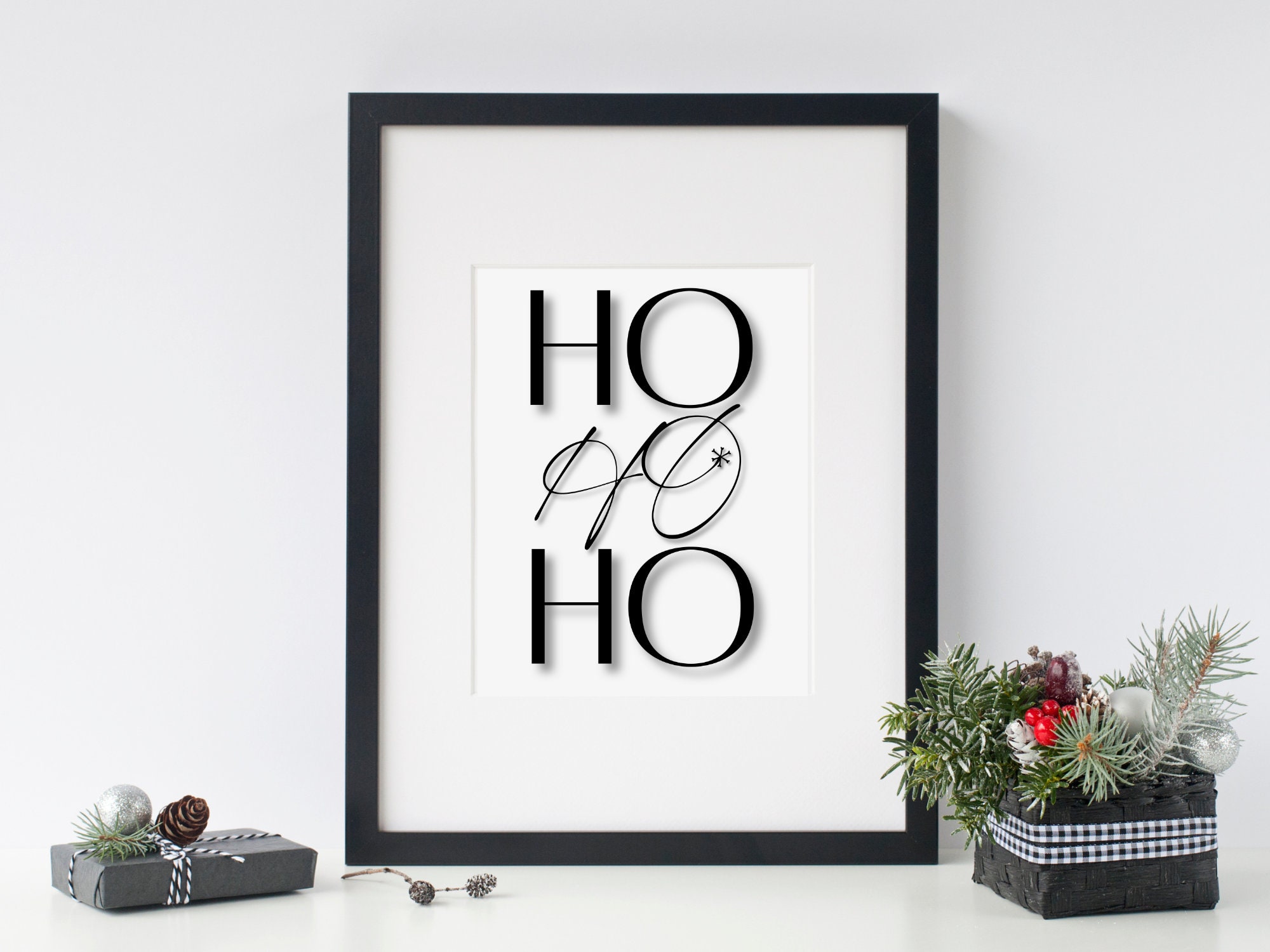 Christmas Pictures 2er SET Ho Ho Ho Christmas Family - Etsy