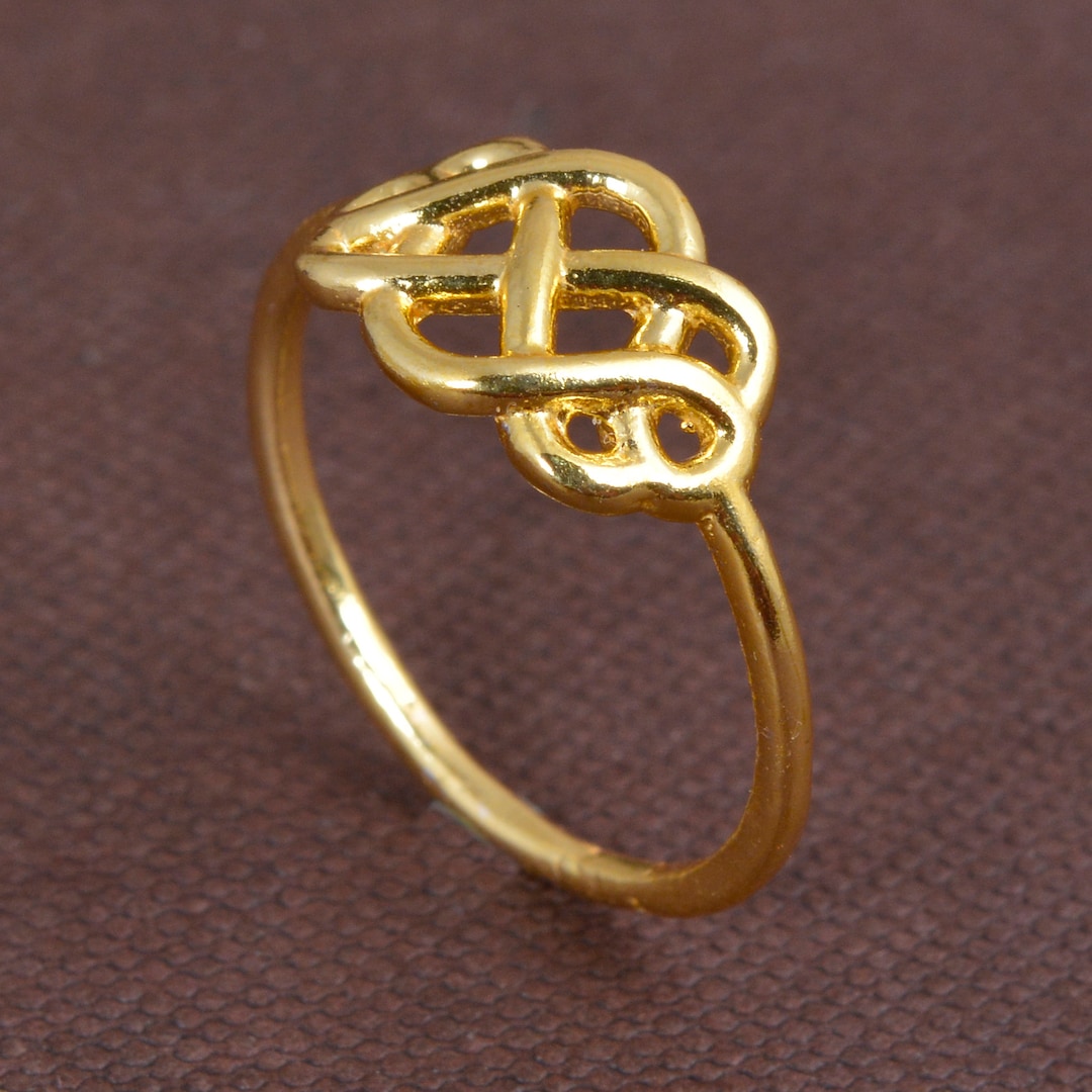 Brass Celtic Knot Ring: Vintage Trinity Braided Design - Etsy
