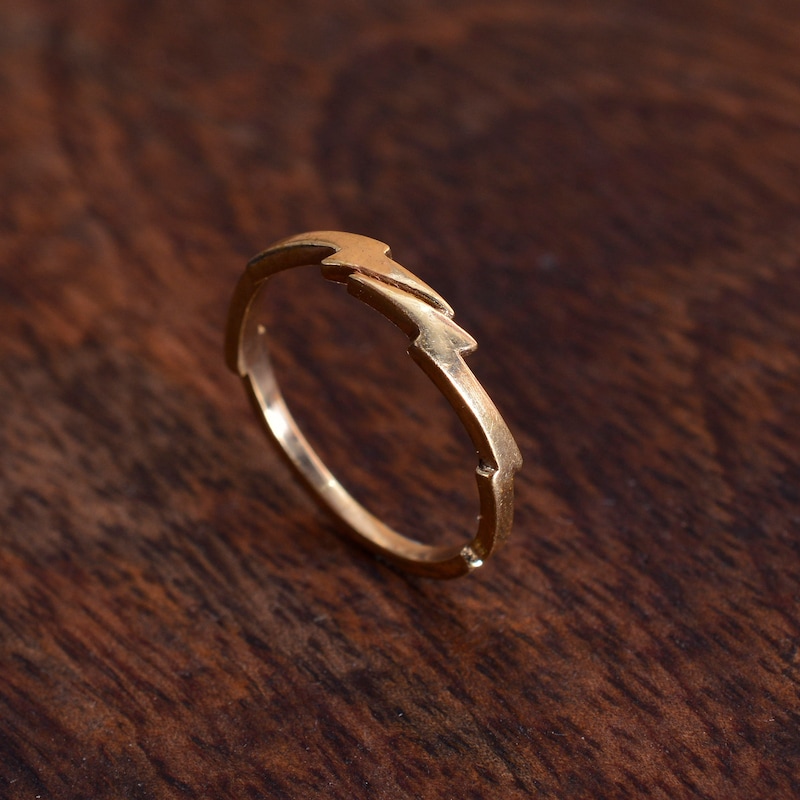 Lightning Bolt Ring - Etsy