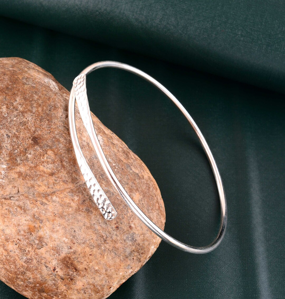 Hammered Upper Arm Cuff, Minimalist Arm Cuff, Forearm Cuff, Silver ...