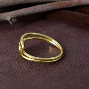 Gold Brass Safety Pin Ring, Wrap Ring, Bypass Ring, Statement Ring ...