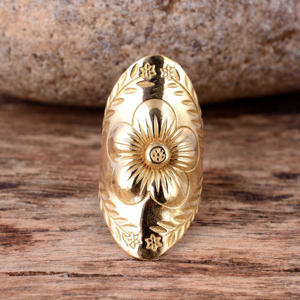 Long Boho Ring - Etsy