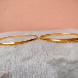 Gold Bangles, Gold Filled Bangle Bracelet, Gold Brass Stackable Bangles Thin and Thick Gold ...
