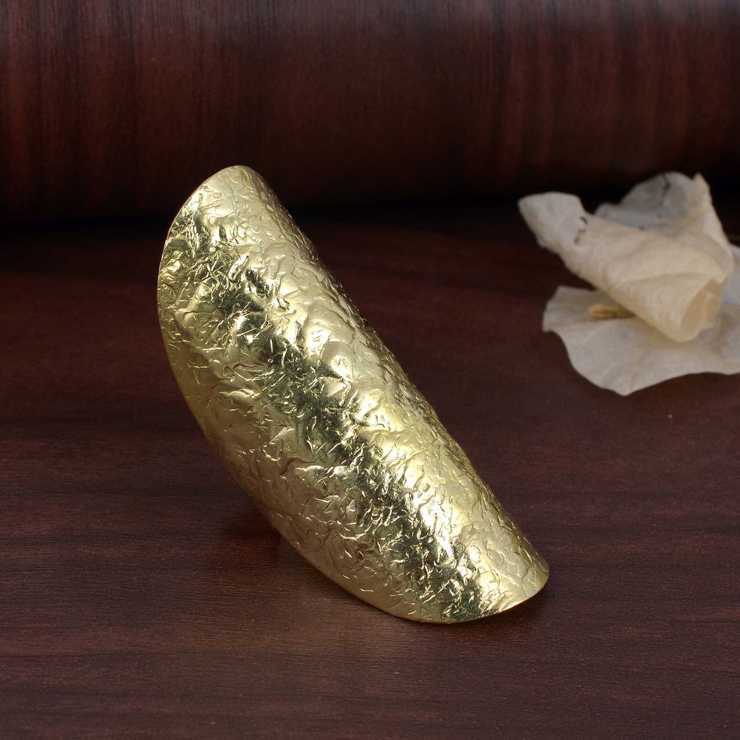 Hammered Long Statement Ring, Gold Brass Ring, Boho Ring for Women ...