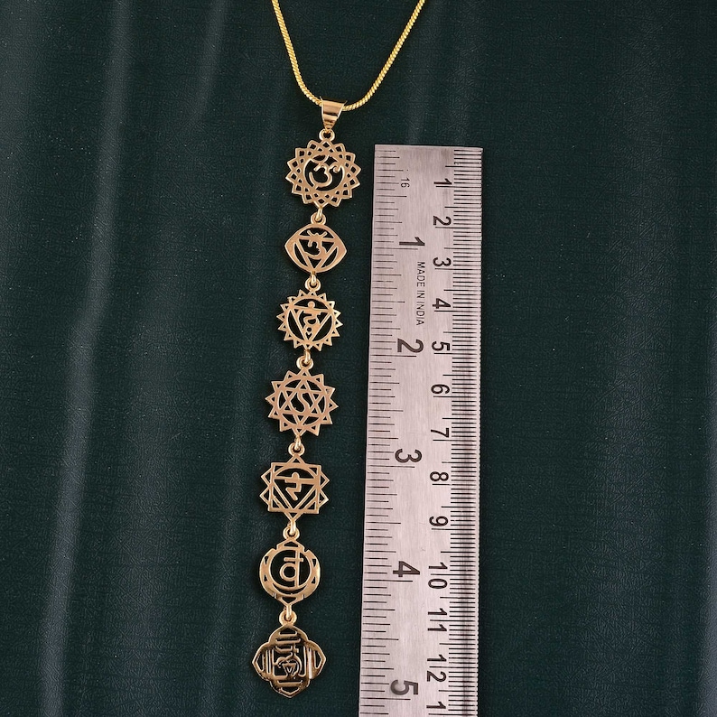 Handmade Brass 7 Chakras Pendant Necklace: Religious Jewelry - Etsy