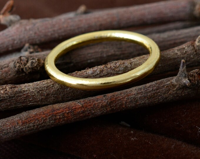 Thick Gold Band, Gold Ring, 14k Gold Filled Ring, Half Round Ring ...