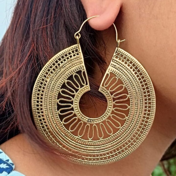 Big Round Earrings - Etsy